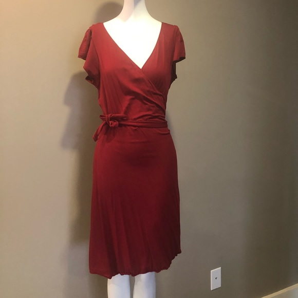 Studio M | Dresses | Studio M Wine Wrap Dress Large | Poshmark